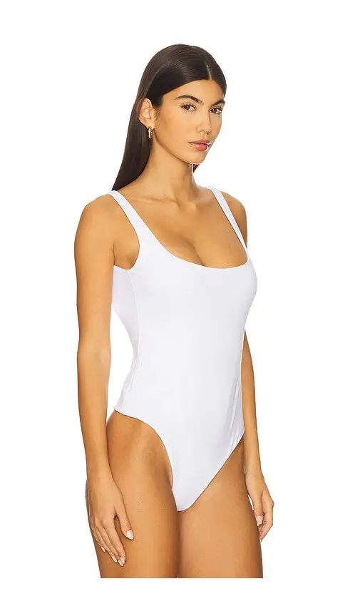 Susana Monaco Essential Low Back Tank Thong Bodysuit - Sugar