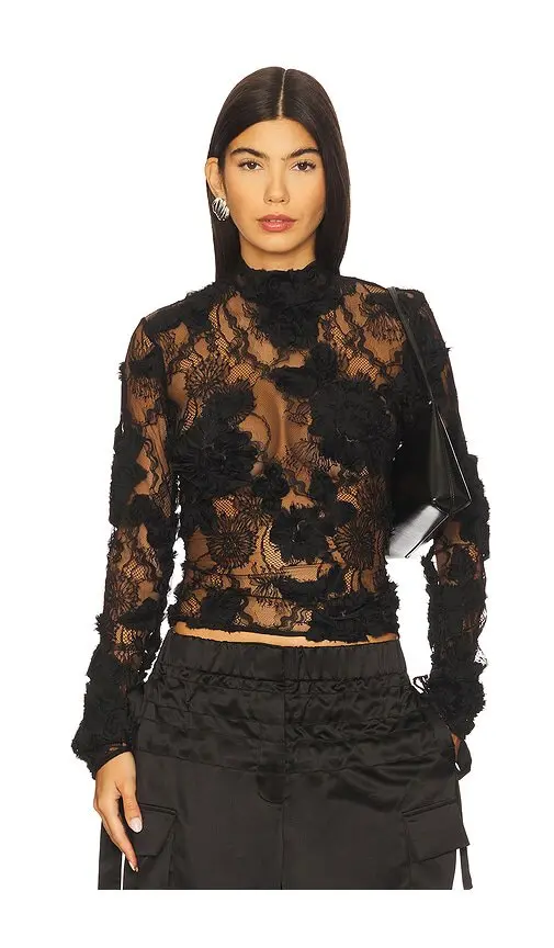 AKNVAS Freja Lace Top - Black