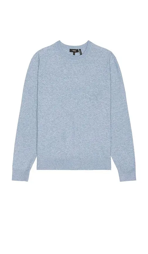 Theory Riland Crewneck Sweater - Light Blue Lake Melange