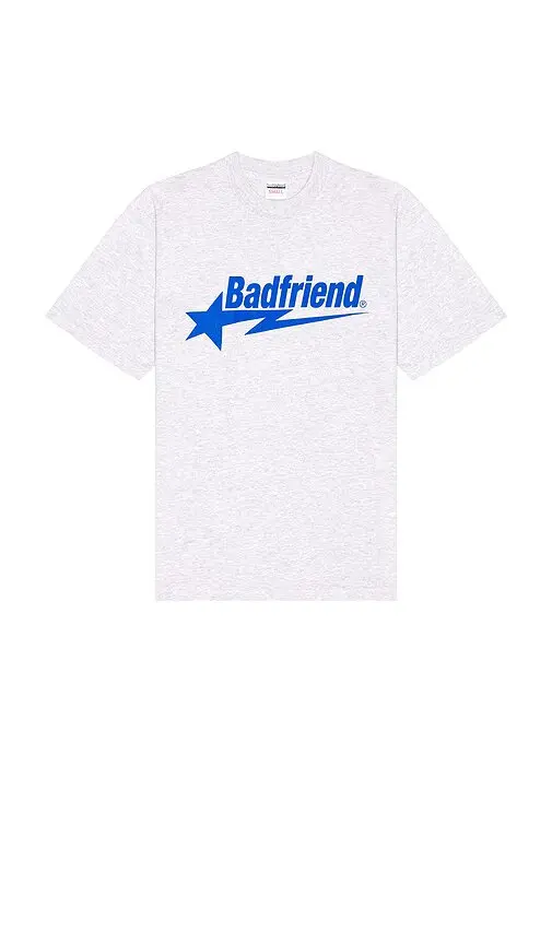 BADFRIEND Star Logo Tee In Grey - Heather Grey