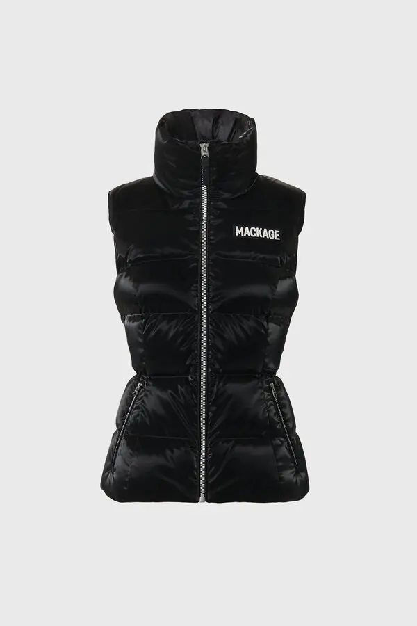 Mackage Chaya-glo High-gloss Shell Down Vest - Black