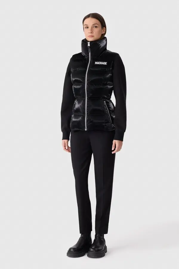 Mackage Chaya-glo High-gloss Shell Down Vest - Carbon
