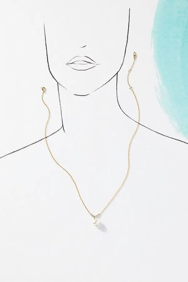 Nadri Venus Pearl Drop Necklace