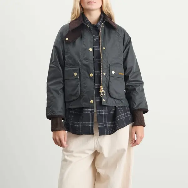 Barbour Cropped Beadnell Wax Jacket