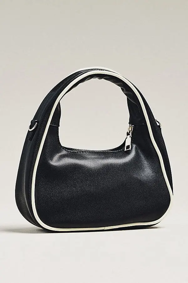 MELIE BIANCO Piped Mini Shoulder Bag - Black