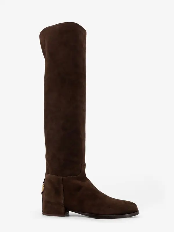 Dolce & Gabbana Suede Knee High Boots