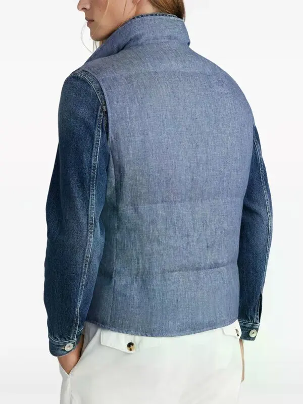 Brunello Cucinelli Padded Linen Gilet