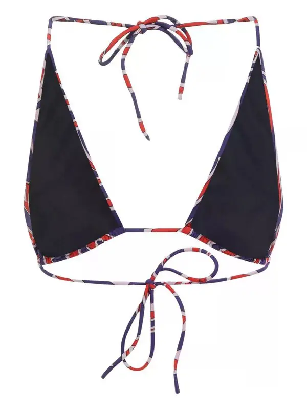 Emilio Pucci Abstract-print Triangle Bikini Top