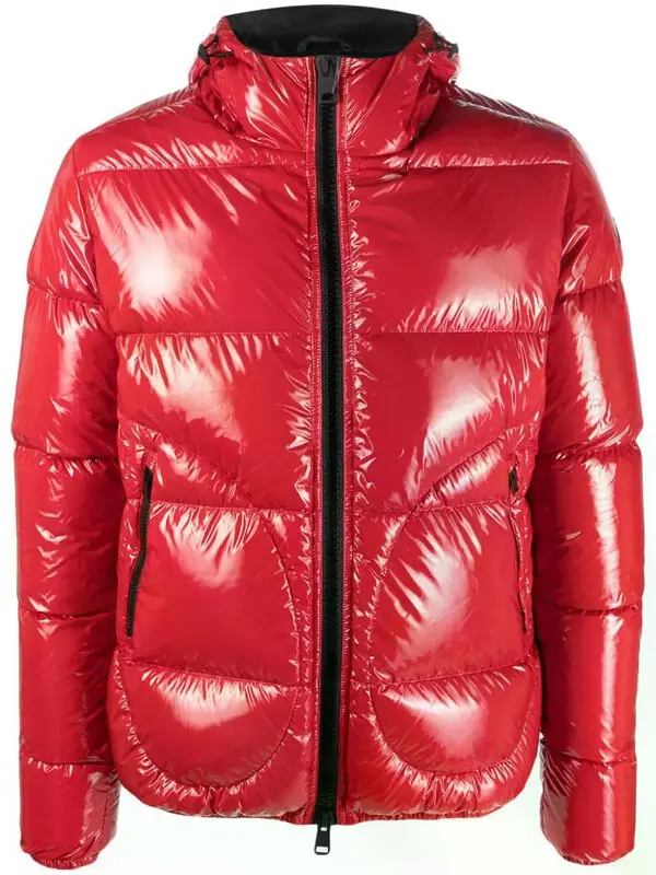 Herno Logo-patch Padded Hooded Jacket - Red