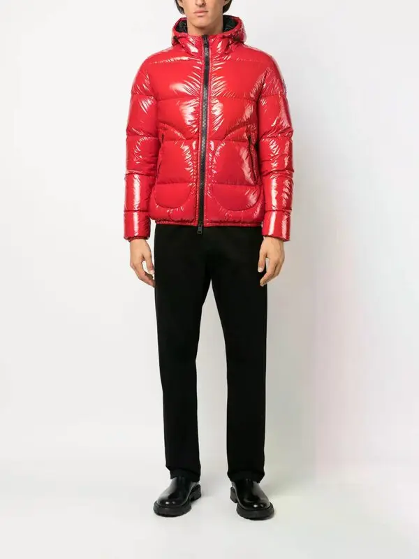 Herno Logo-patch Padded Hooded Jacket - Red