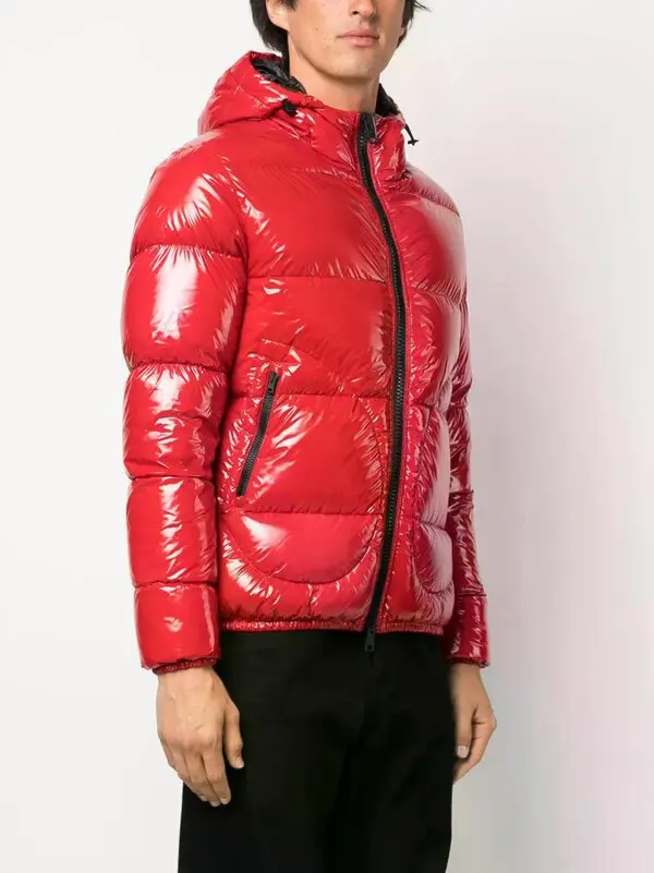 Herno Logo-patch Padded Hooded Jacket - Red