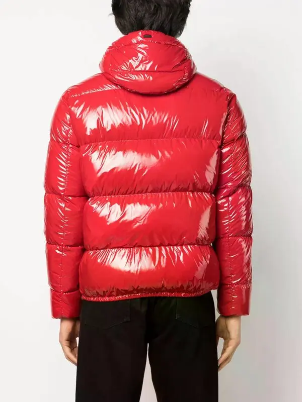 Herno Logo-patch Padded Hooded Jacket - Red