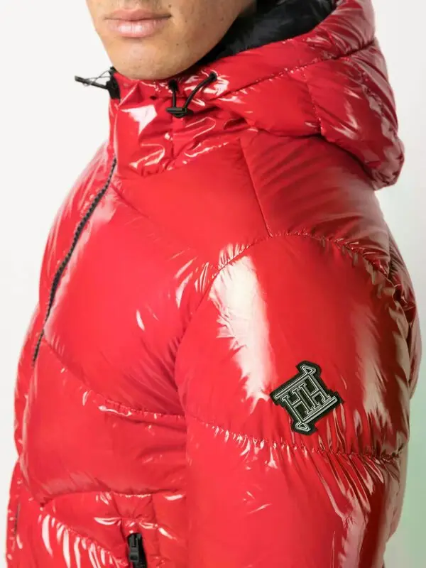 Herno Logo-patch Padded Hooded Jacket - Red
