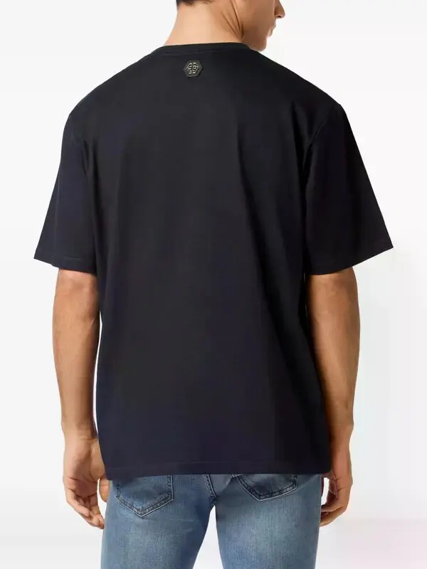 Philipp Plein Skull-embroidered T-shirt