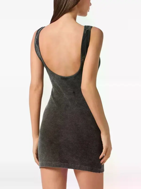 Philipp Plein Hexagon Ribbed-knit Tank Mini Dress
