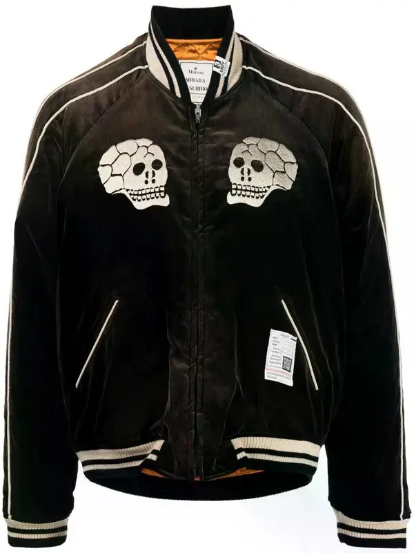 Mihara Yasuhiro Souvenir Velvet Bomber Jacket - Brown