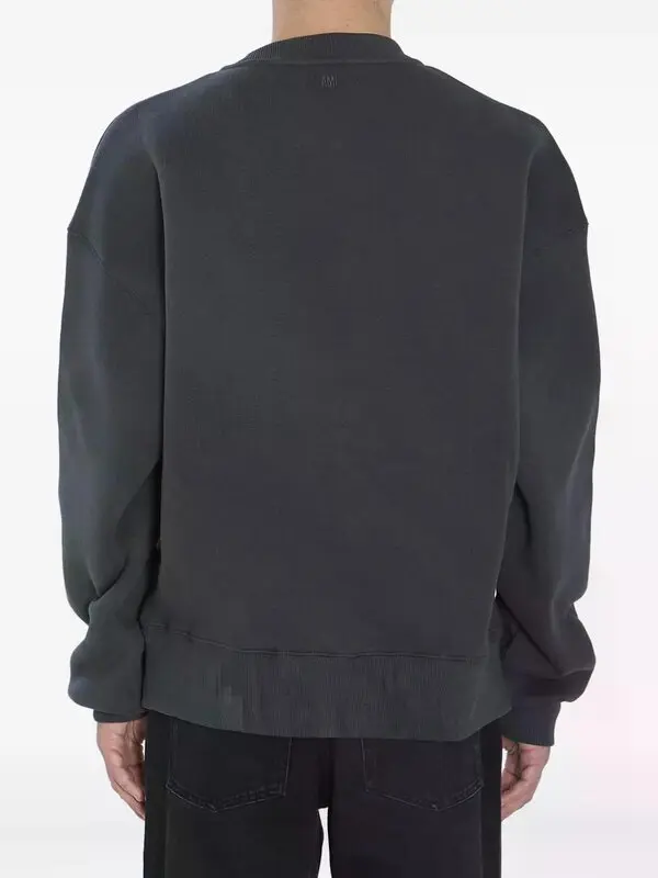 AMI Paris Embroidered Logo Fleece Sweatshirt - Grey