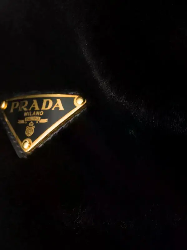 Prada Enamel Triangle-logo Bucket Hat