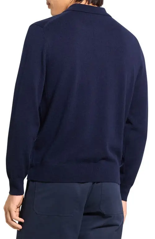 Theory Goris Cashmere Polo Sweater
