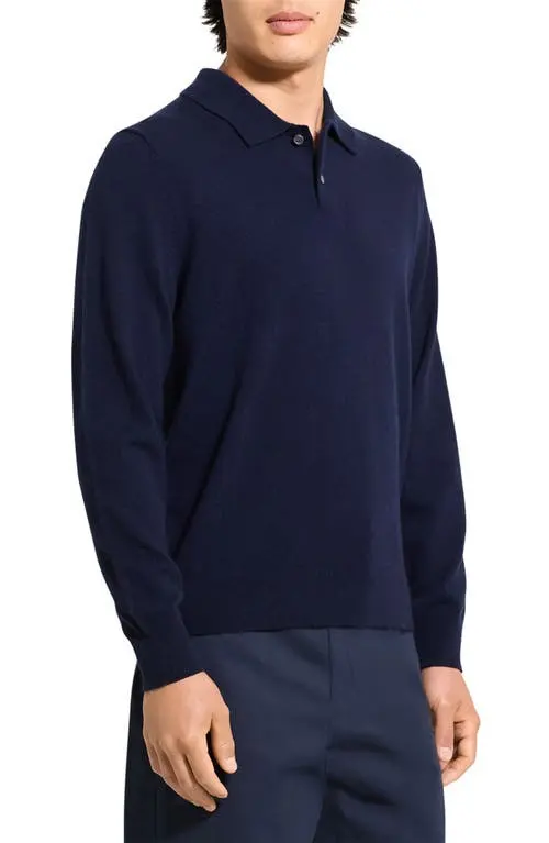 Theory Goris Cashmere Polo Sweater
