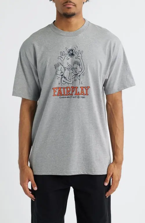 Carhartt Work In Progress Fairplay Short Sleeve Graphic T-shirt - Grey Heather