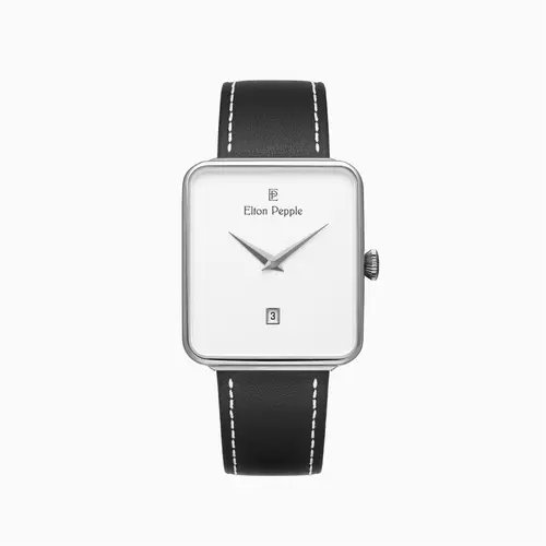 ELTON PEPPLE Classic St. Riversbucktown Watch - Eggshell White/black/silver