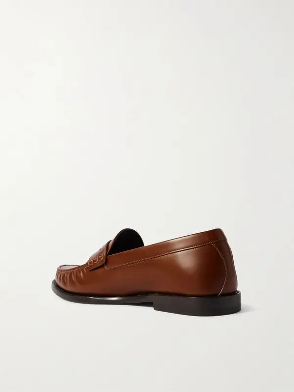 Celine Polished-leather Penny Loafers