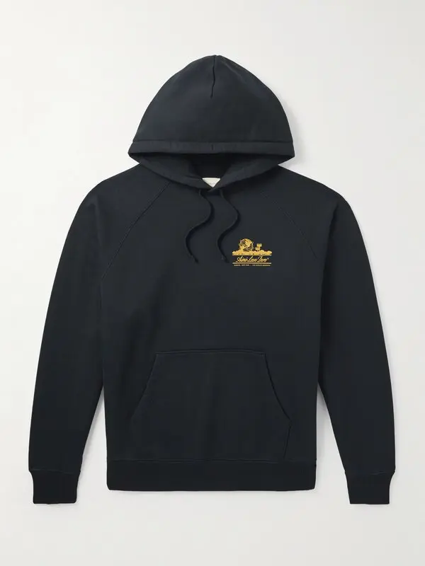 Aimé Leon Dore Unisphere Logo-print Cotton-jersey Hoodie - Black