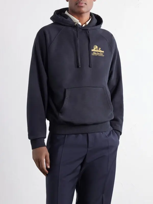 Aimé Leon Dore Unisphere Logo-print Cotton-jersey Hoodie - Black