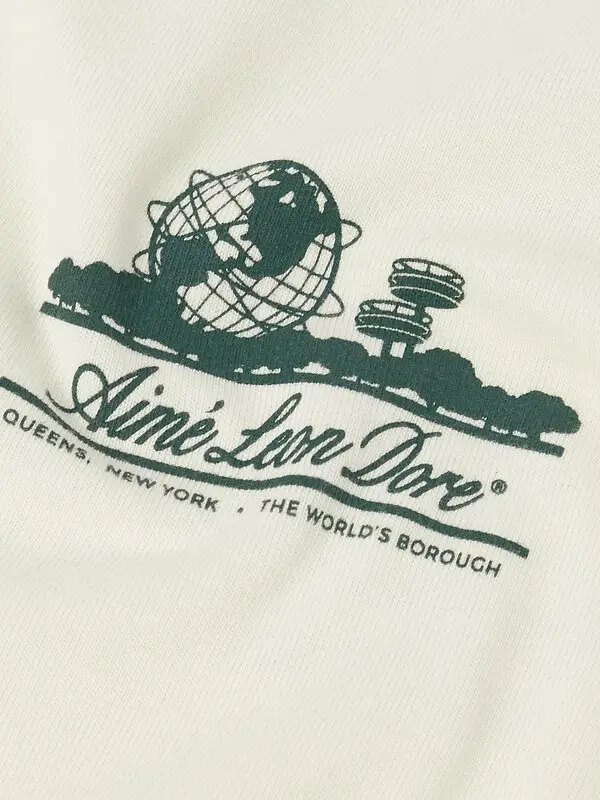Aimé Leon Dore Unisphere Logo-print Cotton-jersey T-shirt - Neutrals