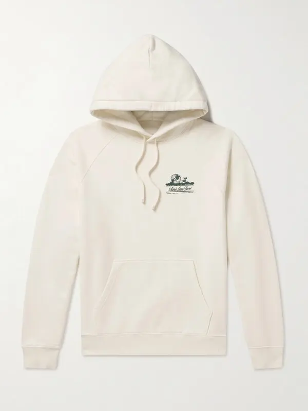 Aimé Leon Dore Unisphere Logo-print Cotton-jersey Hoodie - Neutrals