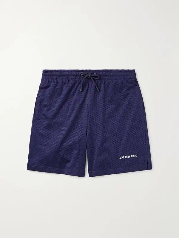 Aimé Leon Dore Straight-leg Logo-print Mesh Shorts