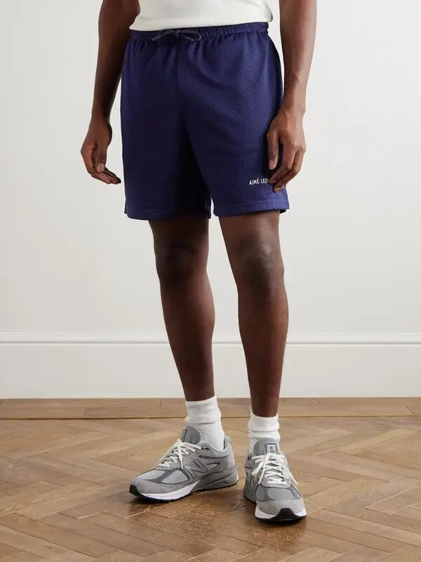 Aimé Leon Dore Straight-leg Logo-print Mesh Shorts
