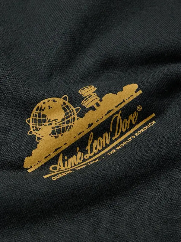 Aimé Leon Dore Unisphere Logo-print Cotton-jersey Sweatshirt - Black