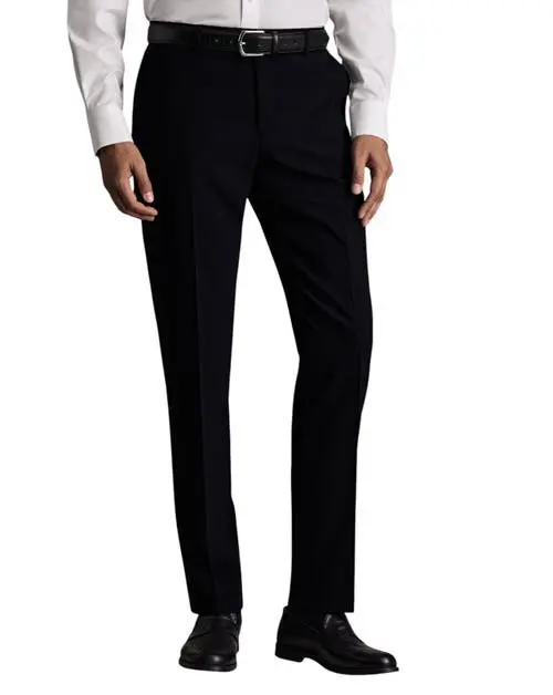 CHARLES TYRWHITT Windowpane Slim Fit Trousers
