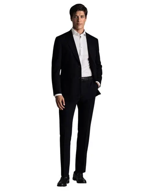 CHARLES TYRWHITT Windowpane Slim Fit Trousers