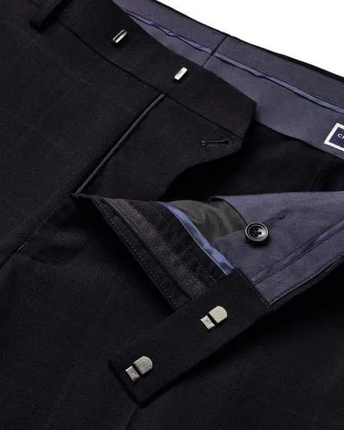 CHARLES TYRWHITT Windowpane Slim Fit Trousers