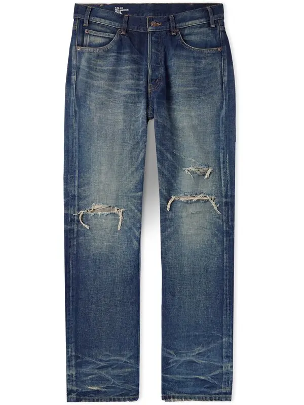 Celine Homme Kurt Straight-leg Jeans - Blue