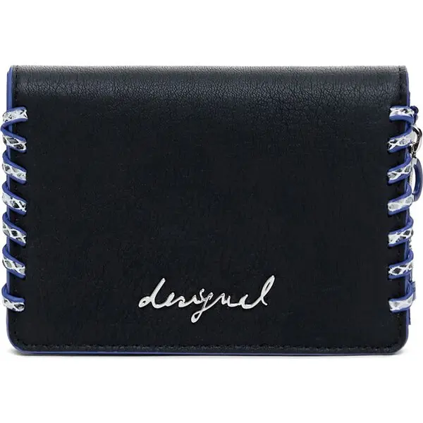 Desigual Medium Faux Leather Wallet - Black