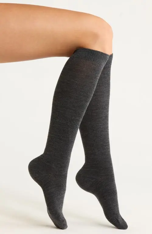 Nordstrom Knee-high Merino Wool Blend Socks - Charcoal Heather