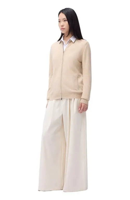 Gobi Cashmere Full-zip Cashmere Cardigan - Beige