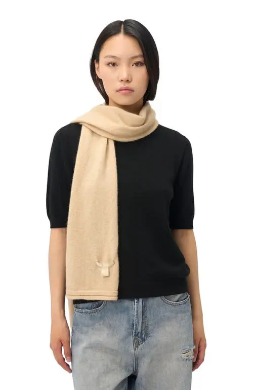 Gobi Cashmere Cashmere Jersey Knit Scarf - Beige