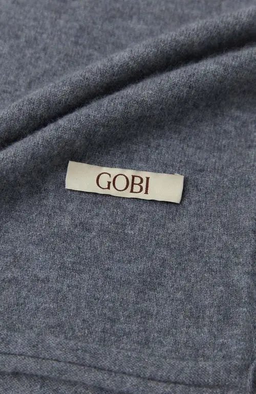 Gobi Cashmere Cashmere Jersey Knit Scarf - Dim Gray