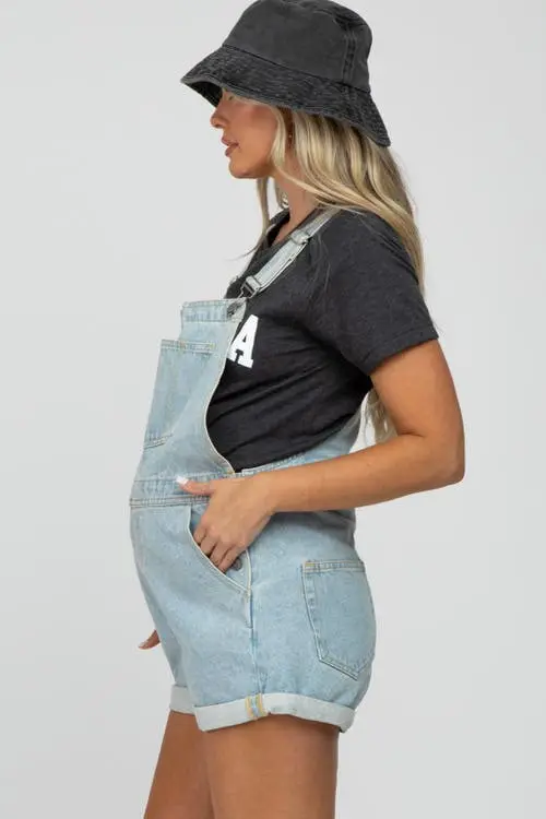 PINKBLUSH Denim Short Overalls