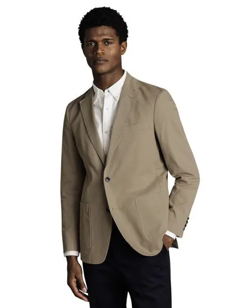 CHARLES TYRWHITT Cotton Stretch Tailored Jacket