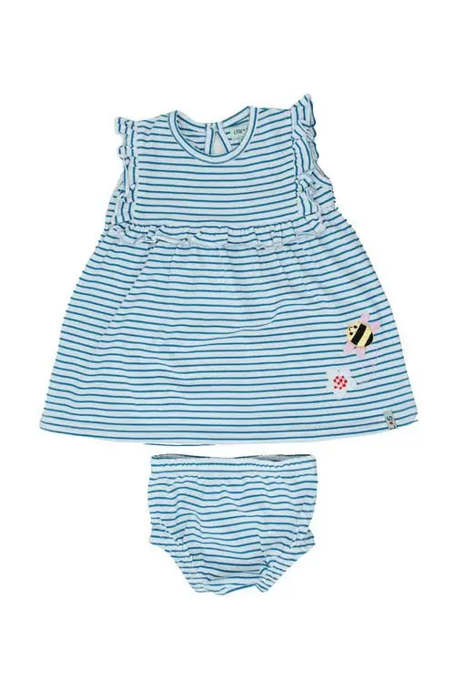 LILLY + SID Organic Cotton Stripe Print Set - Blue
