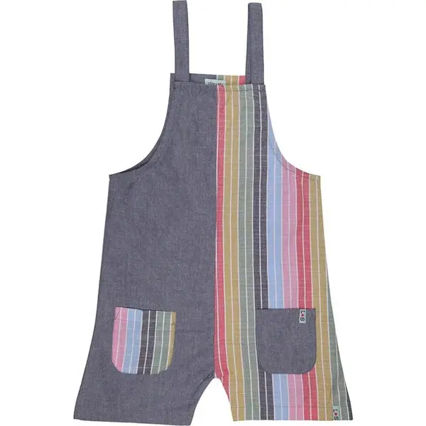 LILLY + SID Organic Cotton Rainbow Stripe Print Jumpsuit - Multi