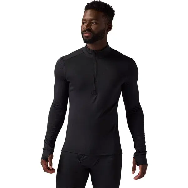 BACKCOUNTRY Pines Microgrid Ultra-lt Baselayer 1/4-zip Top - Black