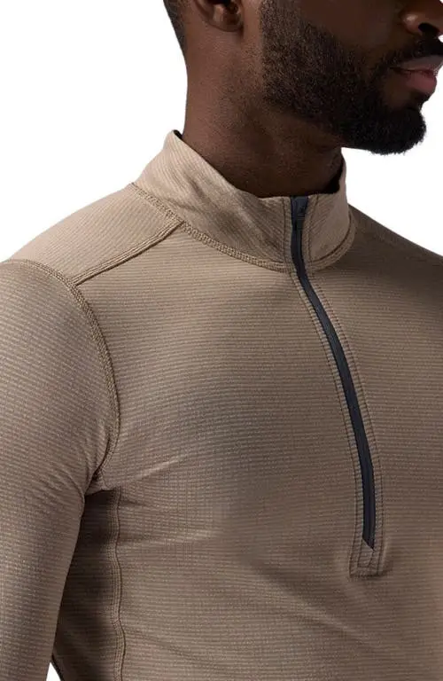 BACKCOUNTRY Pines Microgrid Ultra-lt Baselayer 1/4-zip Top - Fallen Rock
