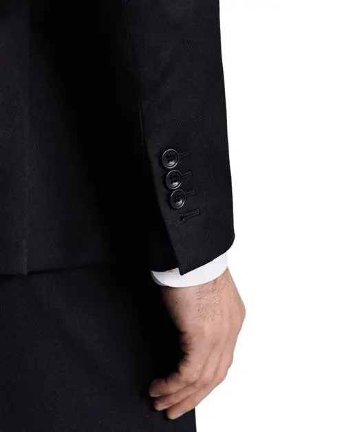 CHARLES TYRWHITT Slim Fit Italian Flannel Suit Jacket - Navy